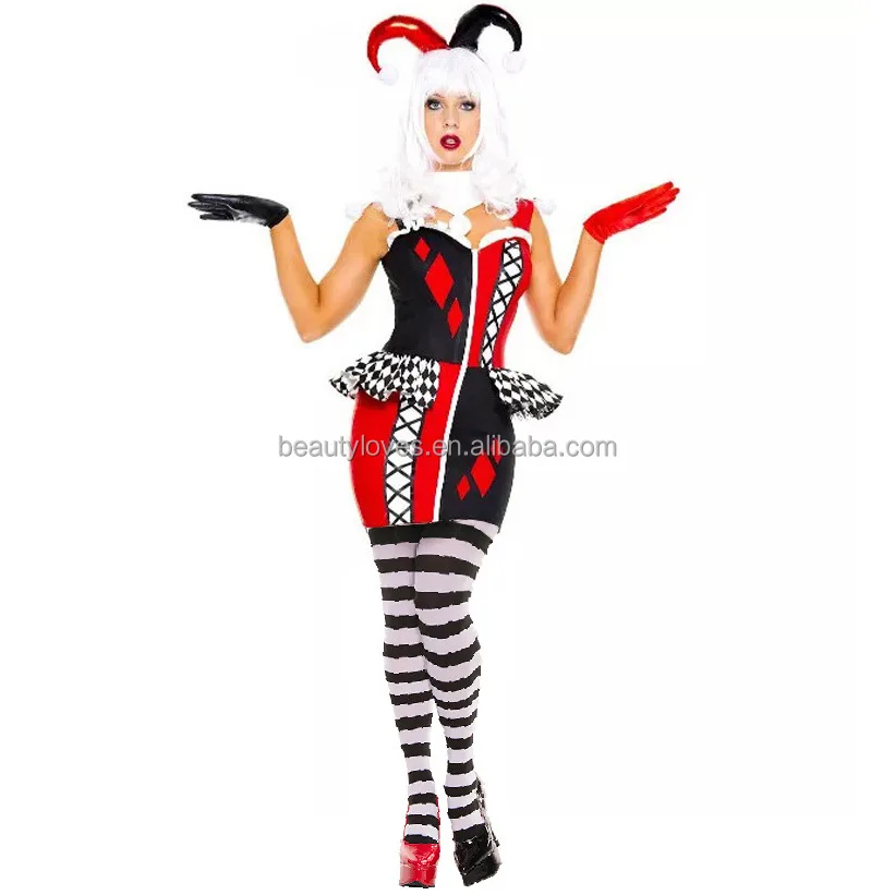 Sexy Women Halloween Costume Young Girl Red Black Clown Cosplay Costumes Buy Sexy Clown Girl
