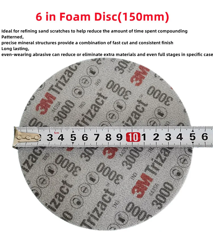 6 Inch 3m 3000grit 5000grit Trizact Sanding Sponge Abrasive Sponge Pad ...