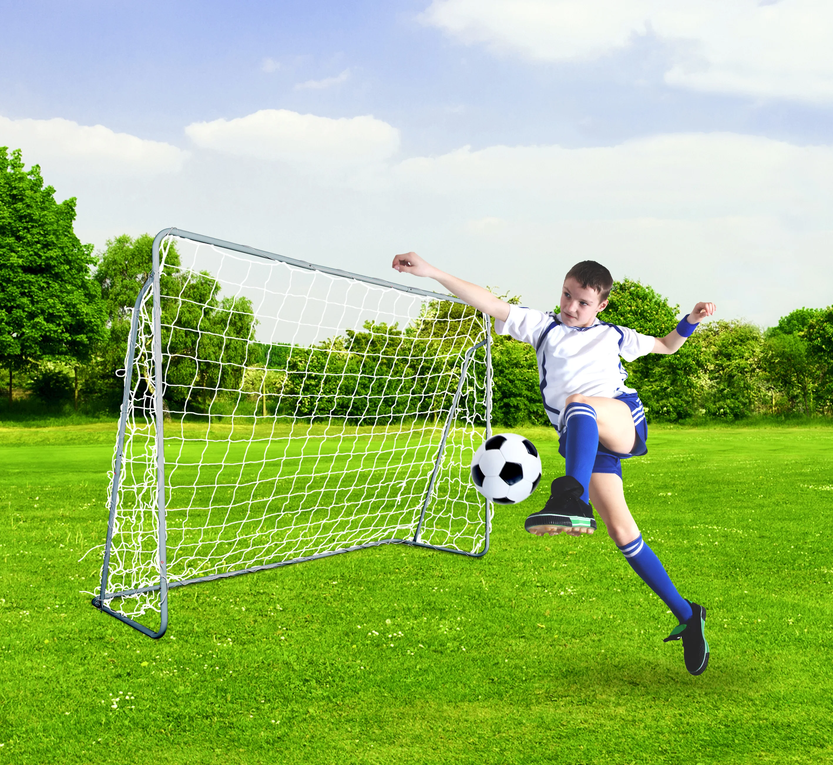 215x152x76cm Best Selling Metal Goal Football Training Equipment Soccer ...