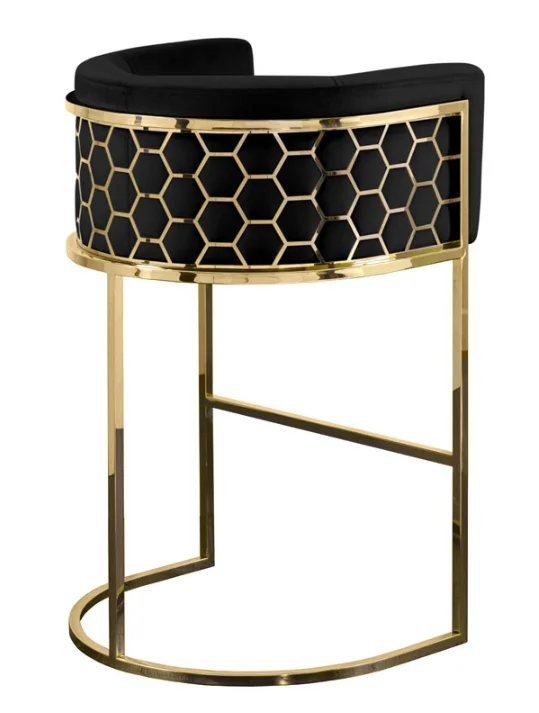 New Modern Industrial Multi Color Metal Bar Chair Velvet Fabric Bar ...