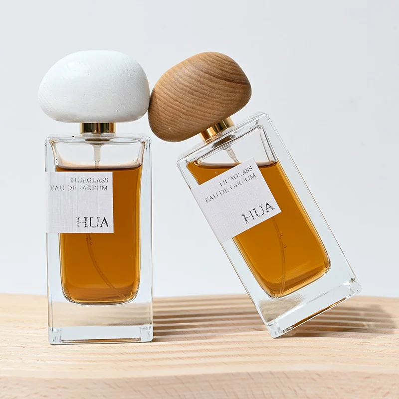 Clear White Square Glass Perfume Bottle - Luxury 30/50/100ml