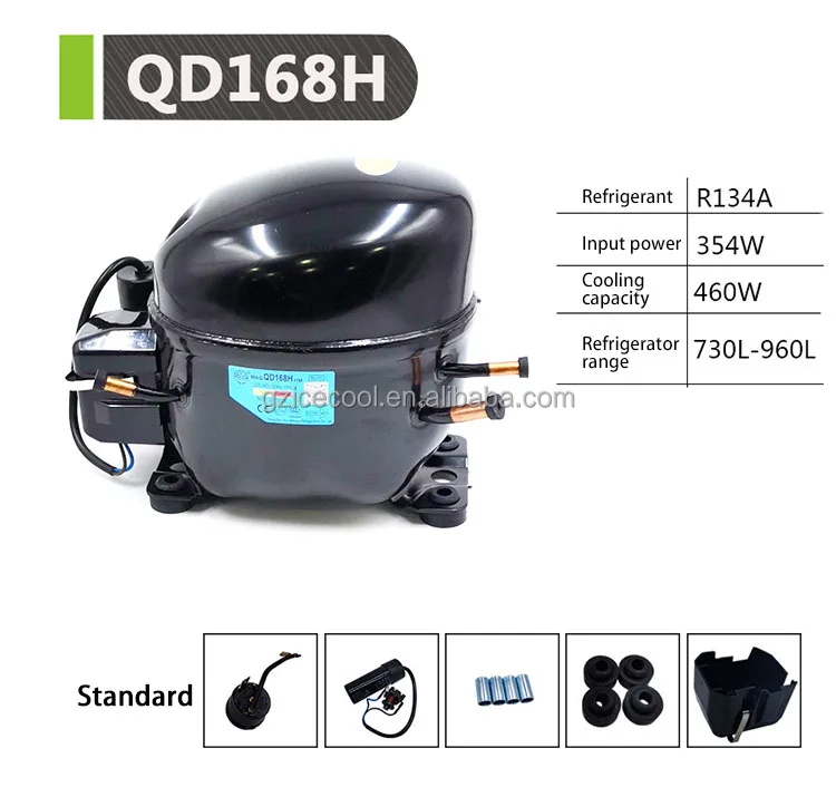 3/8HP+ R134a Refrigerator Compressor QD158H - Reliable Replacement for ...