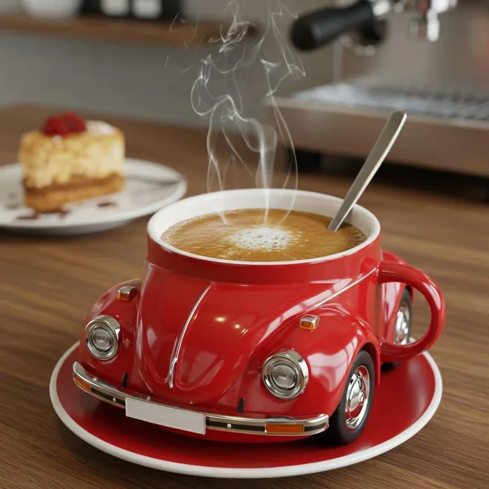 Beetle Shaped Coffee Mugs - Perfect Craft Gifts for Car Fans