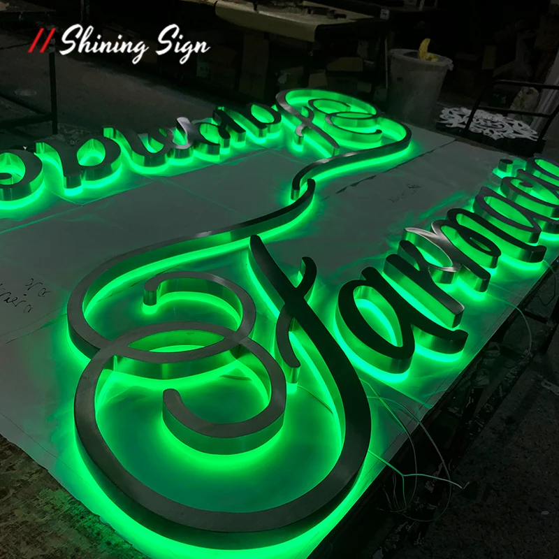 Custom Outdoor Led Signage Facelit Letter Pharmacy Led Sign Hotel ...