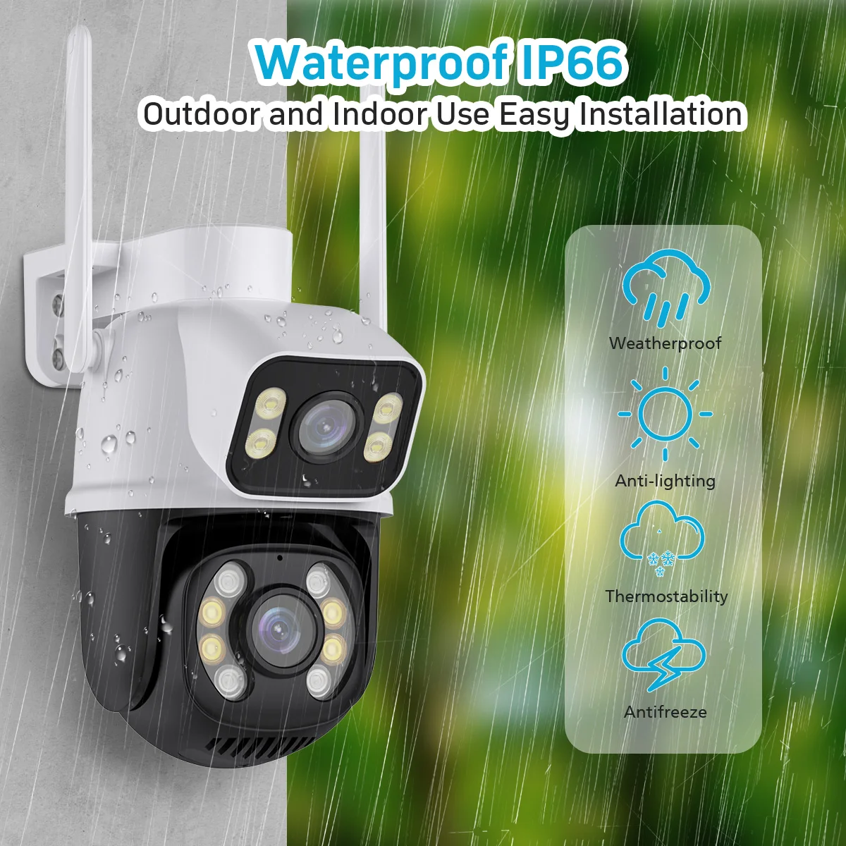 4k 8mp Wifi Survalance Camera 4x Digital Dual Lens With Dual Screen Ptz ...