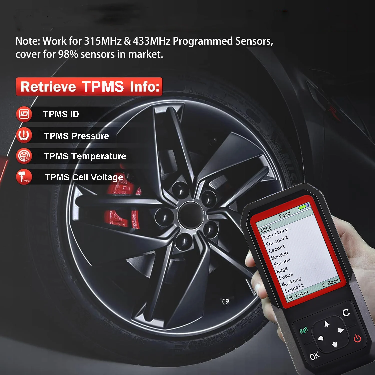Universal TPMS Tool for All Cars - Reliable Tire Pressure