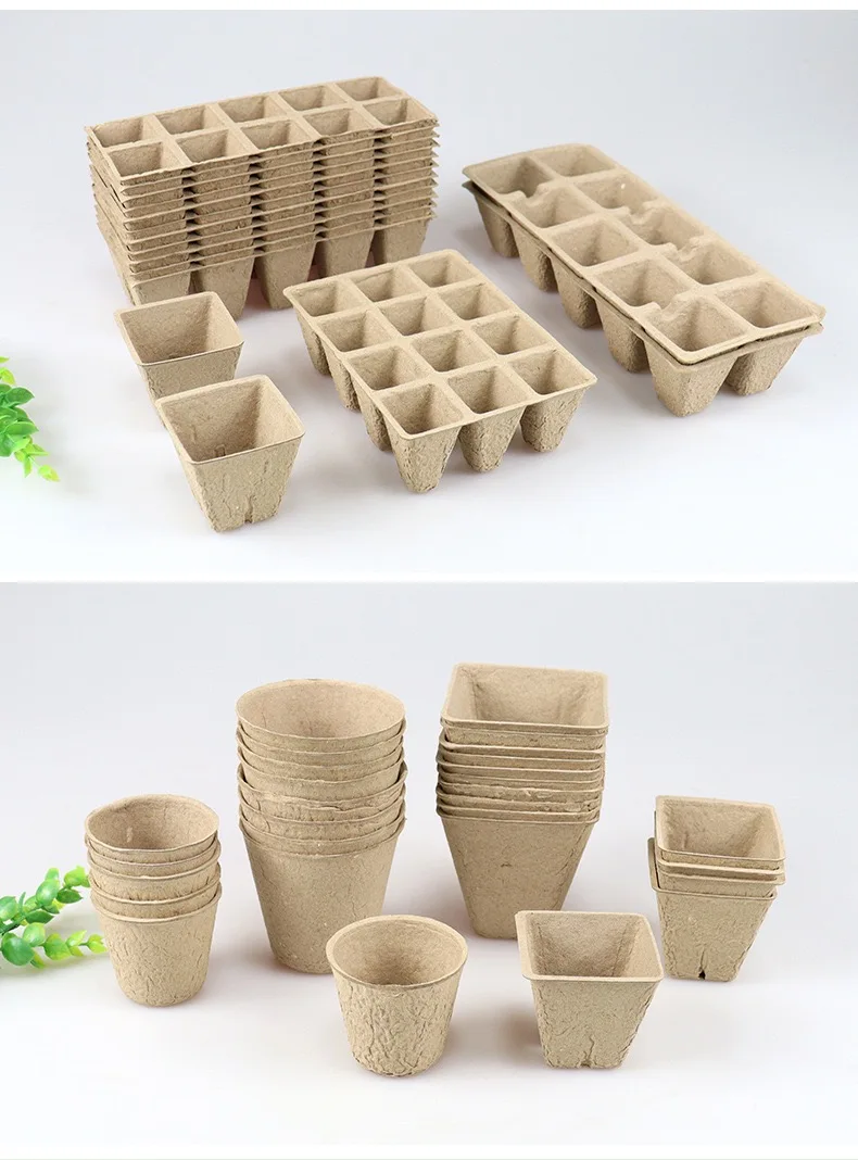 Recycled Pulp Seed Starting Trays Seedlings Biodegradable Germination ...