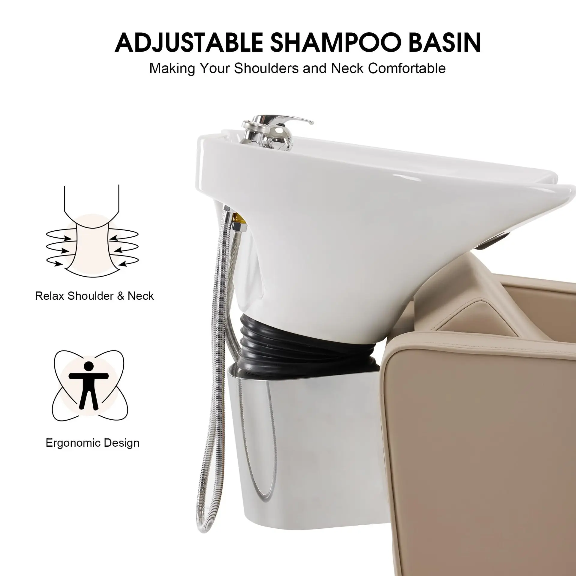 Adjustable Shampoo Bowl and Chair - Eco-Friendly Salon Furniture