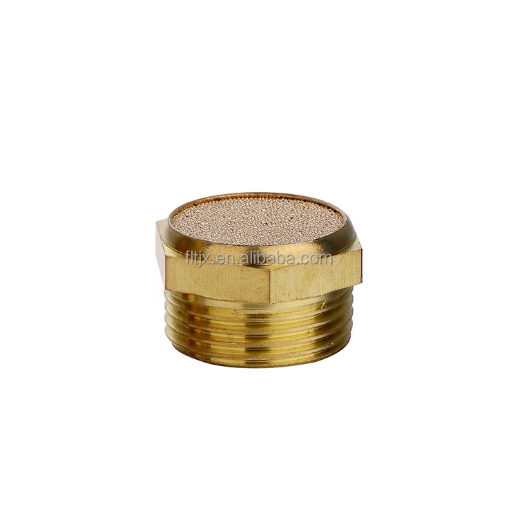 Direct Copper Pneumatic Solenoid Valve Muffler Copper Powder Sintered ...