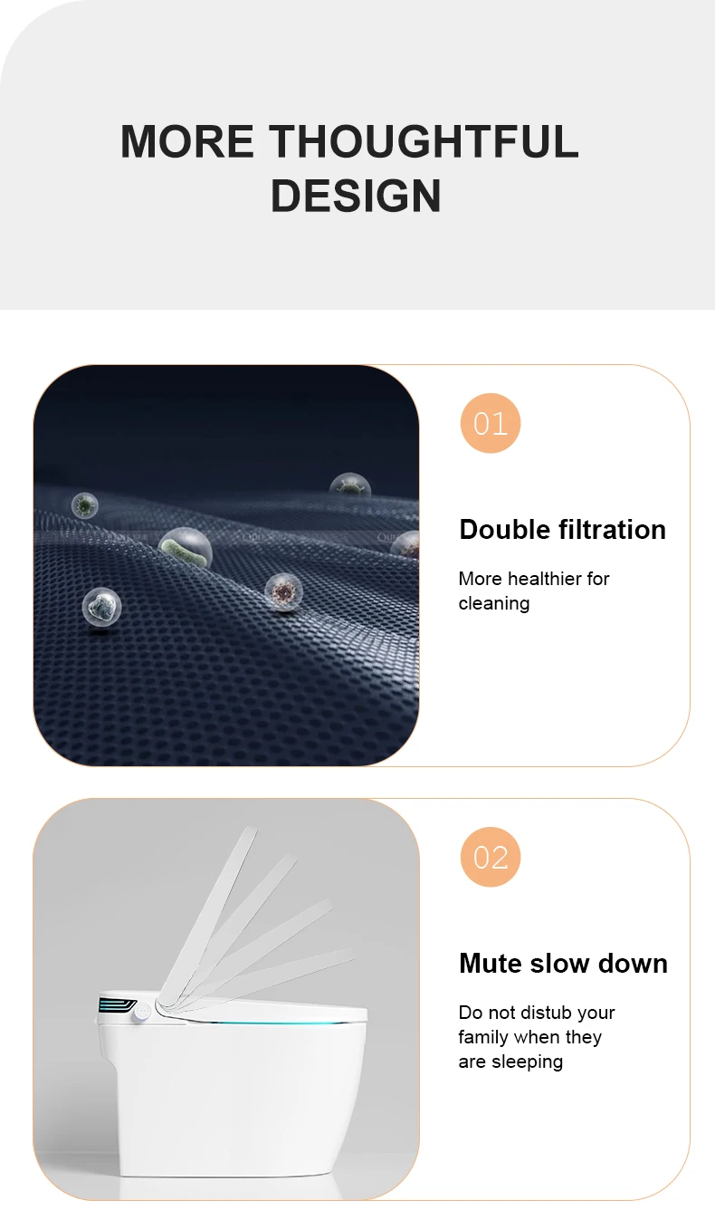 Sanitary Black Automatic One-piece Inodoro Wc Commode Seats Intelligent ...