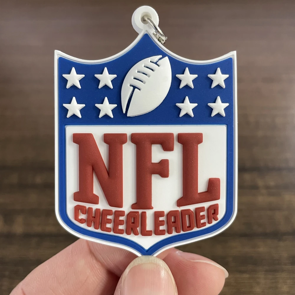 NFL Logo Soft PVC Rubber Silicone Keychain Charms Sports Football Team ...