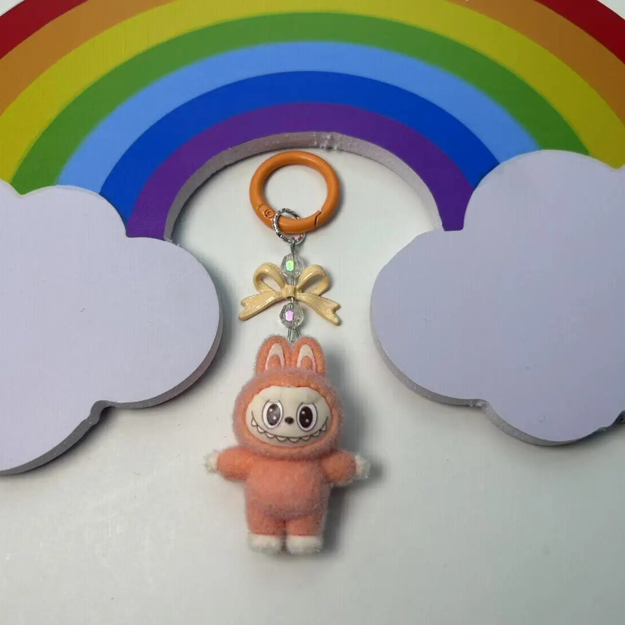 Cute Mini Monsters 3D Keychain Kawaii Labub-u Collection Small Cartoon ...