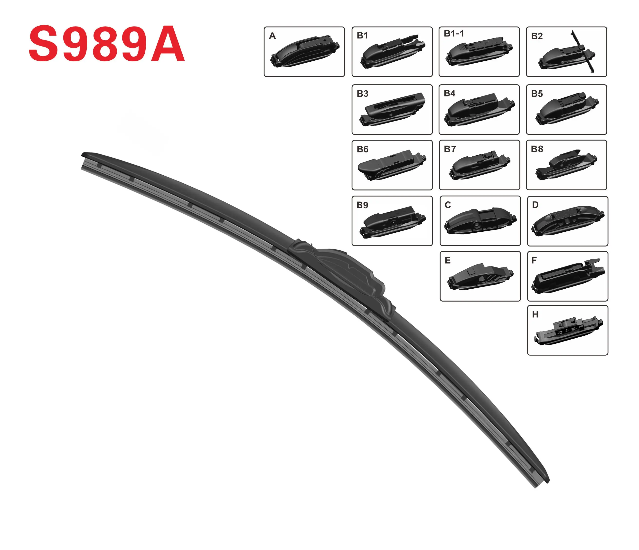 High Quality Triple Section Washer Wiper Blades and Blade Arm Kit CHR ...