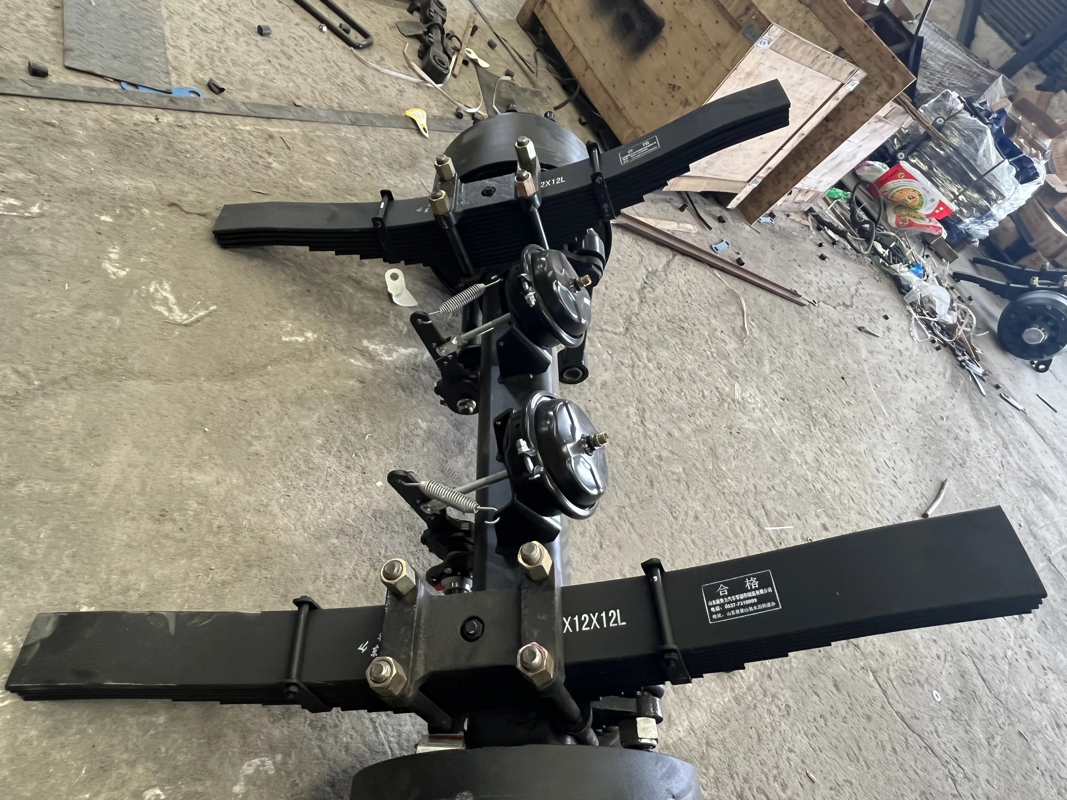 3 Axles 50Tons Drawbar Sidewall Cargo Dolly Fence Drawbar Truck Trailer ...