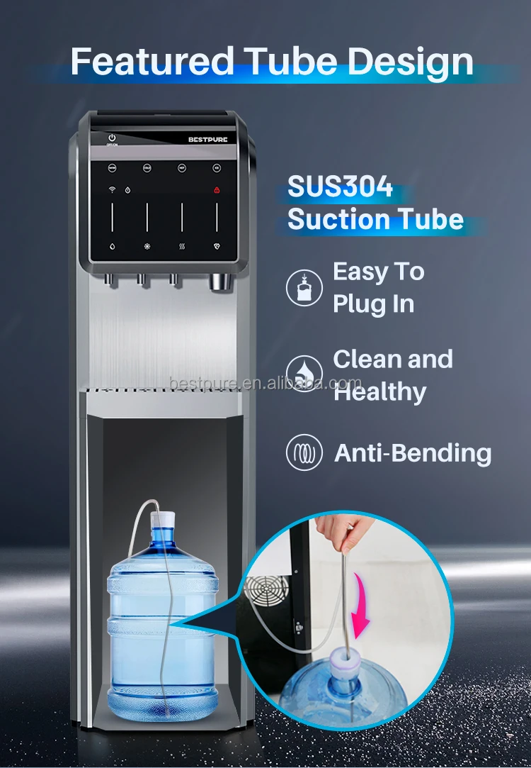 Cube and Crushed Ice Bottom Loading Barrel Water Dispenser