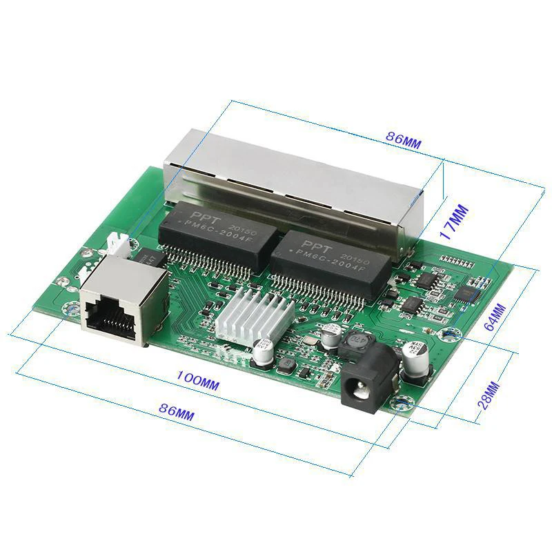 5-port Gigabit Switch with POE Reverso - Industrial Grade