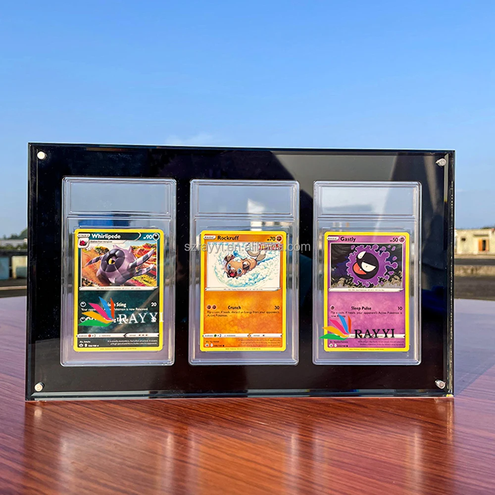 Rayyi Custom Wall Mountable Acrylic Pokemon Graded Sports Card Slab ...