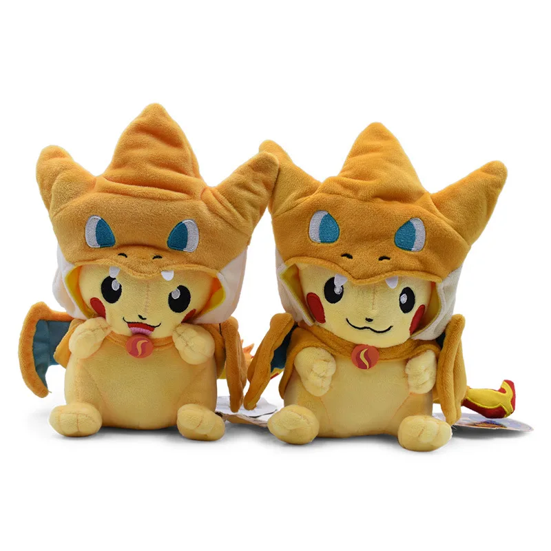 23cm Charizard Cosplay Pika Chu Plush Toys Cos Mega Charizard X Y ...