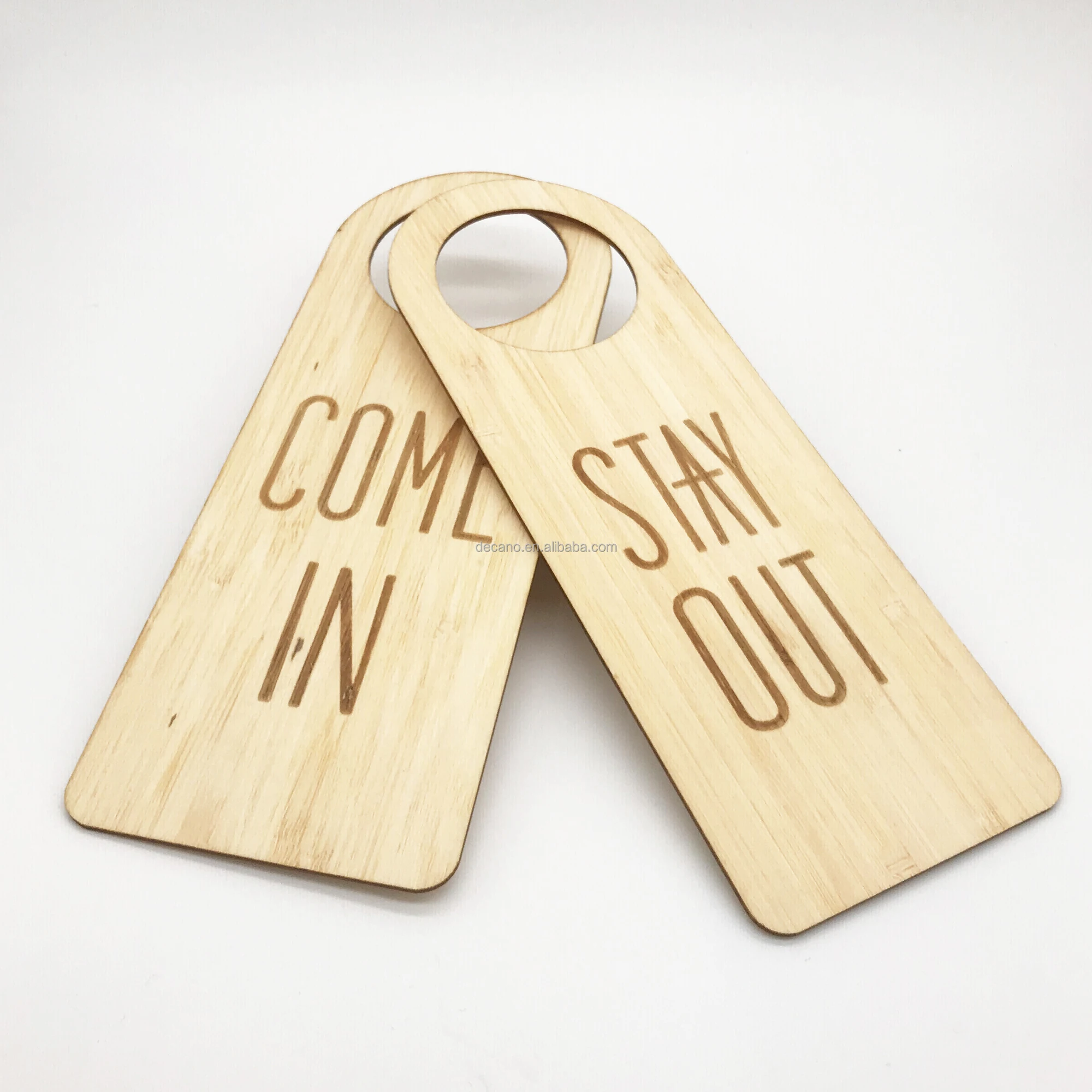 DND Signs Wood Door Hanger with Printing - Do Not Disturb