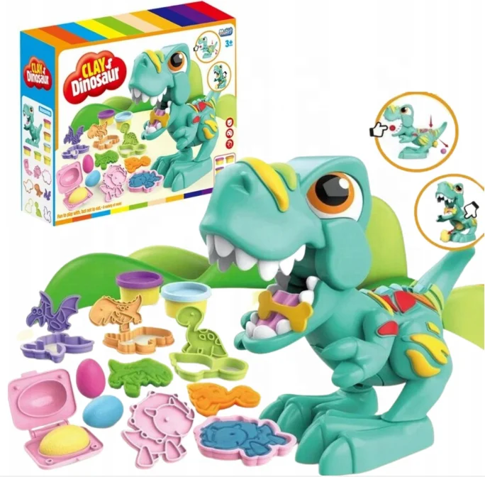 3d Diy Play Dough Tyrannosaurus Modeling Tool Set Dinosaur Clay - Buy ...