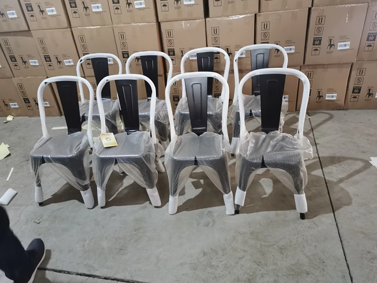 Vintage Industrial Style Stackable Outdoor Furniture Chairs
