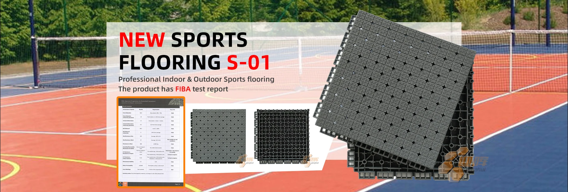 High Quality Factory Pickleball Court Floor Mat with 10 Years Warranty