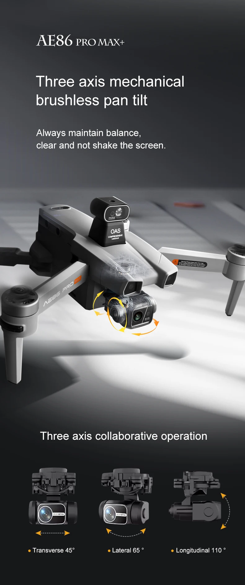 AE86 PRO MAX Drone - 8K UHD Camera, 3-Axis Gimbal, 6500M 5G WIFI
