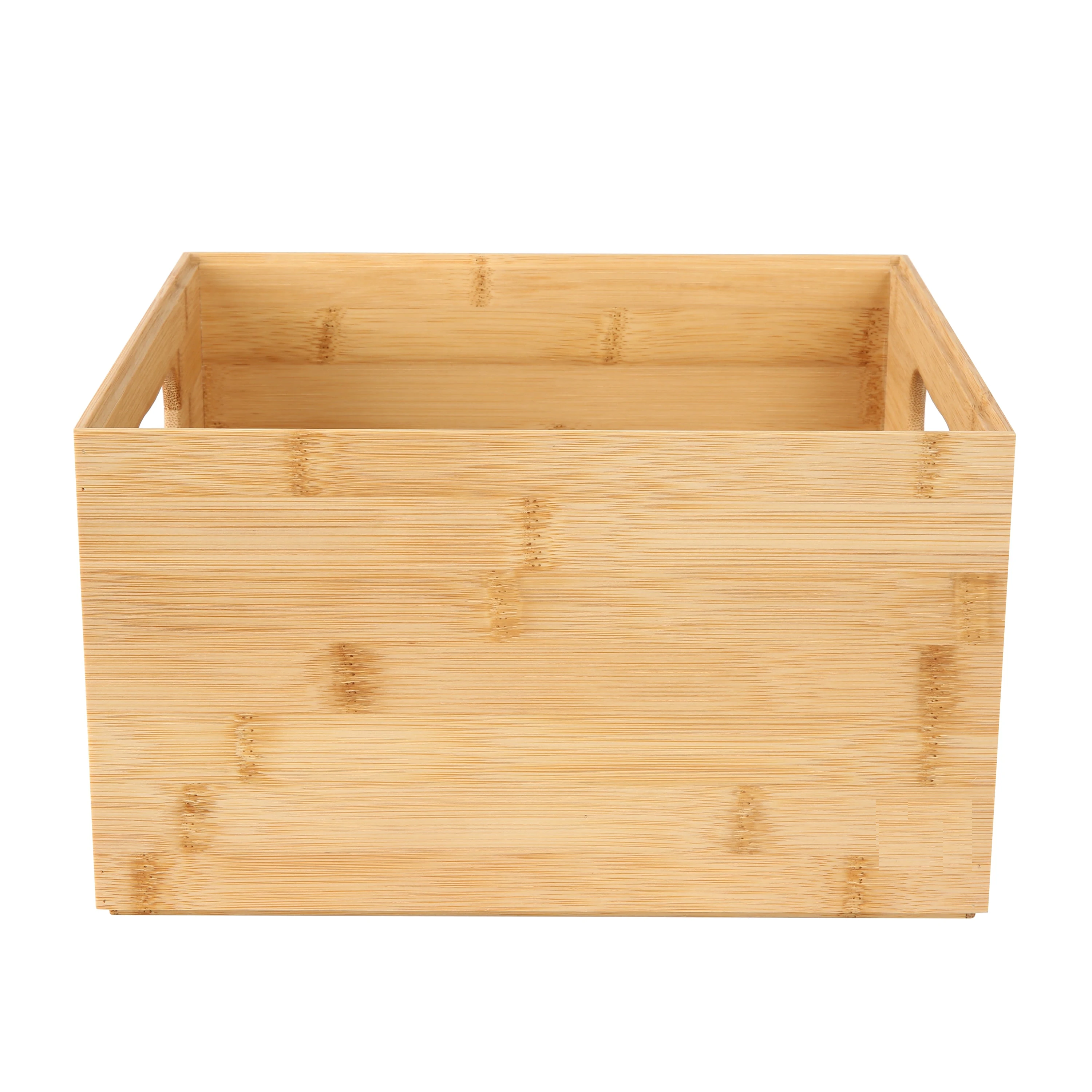 Bamboo Organizer Bamboo Slotted Storage Cabinet Shelf Organizer Bin ...
