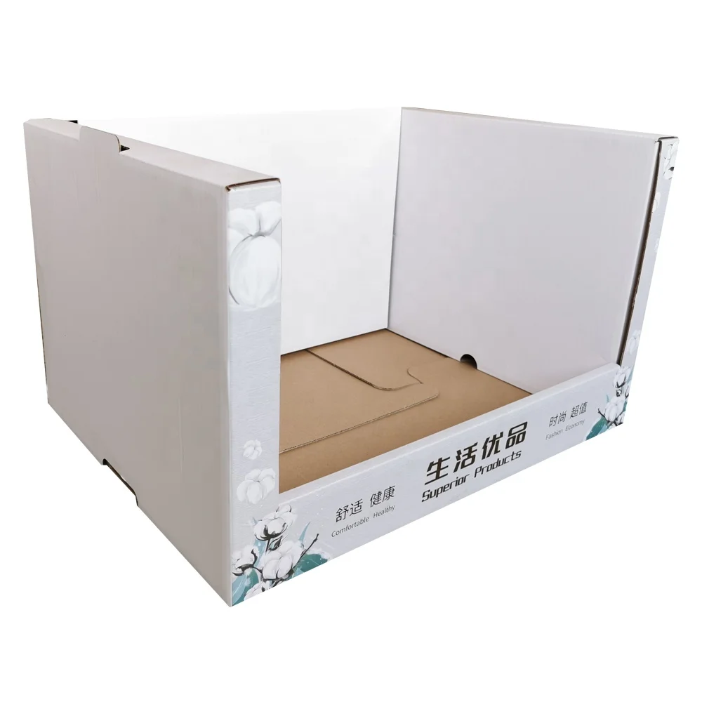 Eco-friendly Retail Stackable Packaging Cardboard PDQ Custom Shelf ...