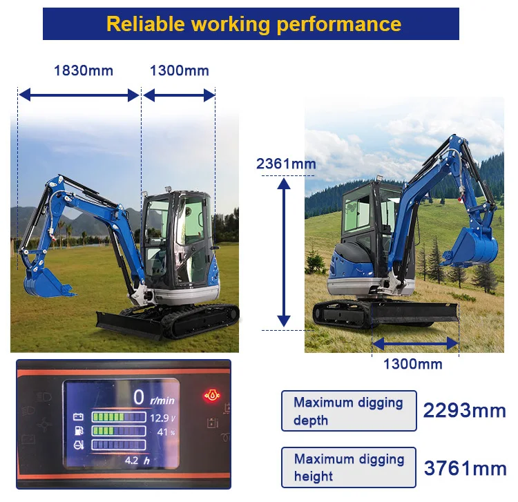 Rippa Small Digger Excavator Micro Bagger Widely Used Mini Excavator 2 ...