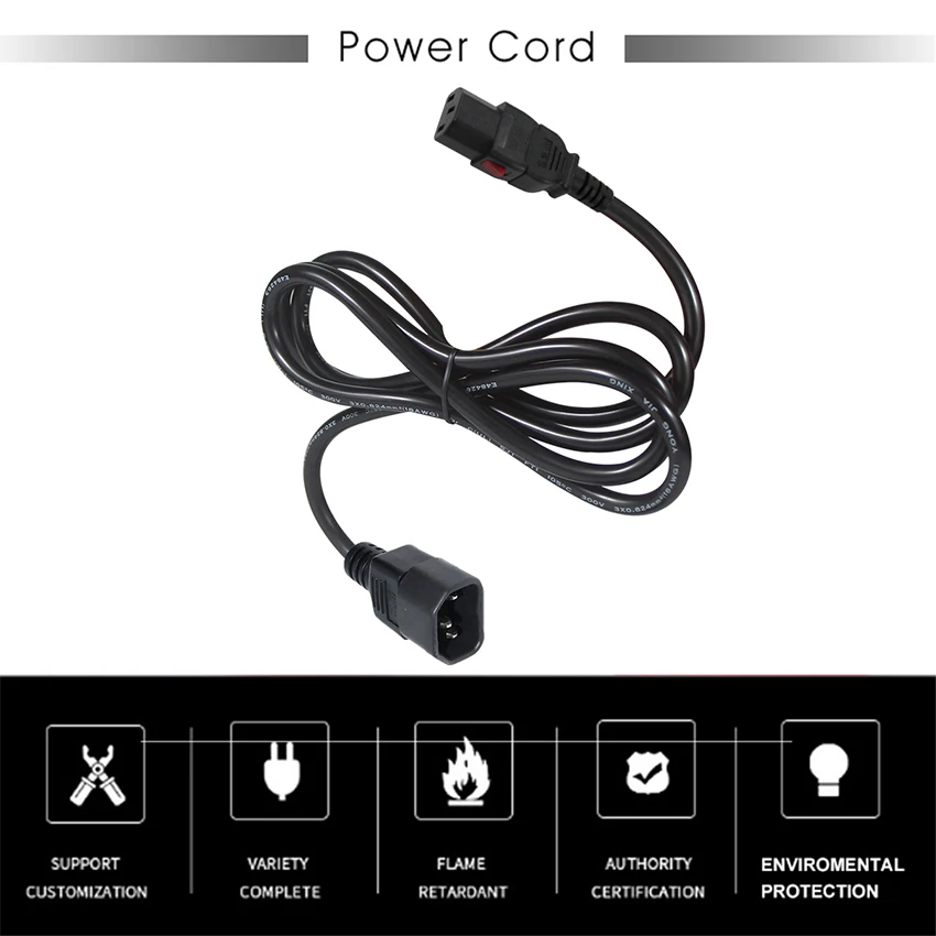 Male Female Plug Lock C13 C14 Extension Widely Use Ac Power Cable ...