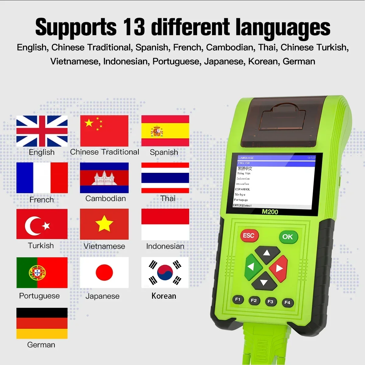 A+ Jdiag M200 Motorcycle Diagnostic Obd2 Scanner Moto Fault Code Reader ...