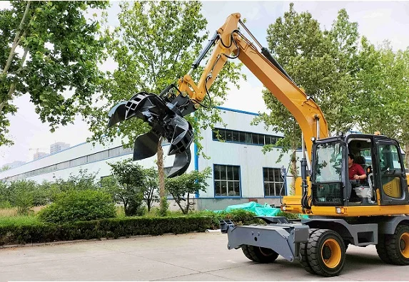 Crane Grapple Hydraulic Swing Type Scrap Steel Grapple Orange Peel ...