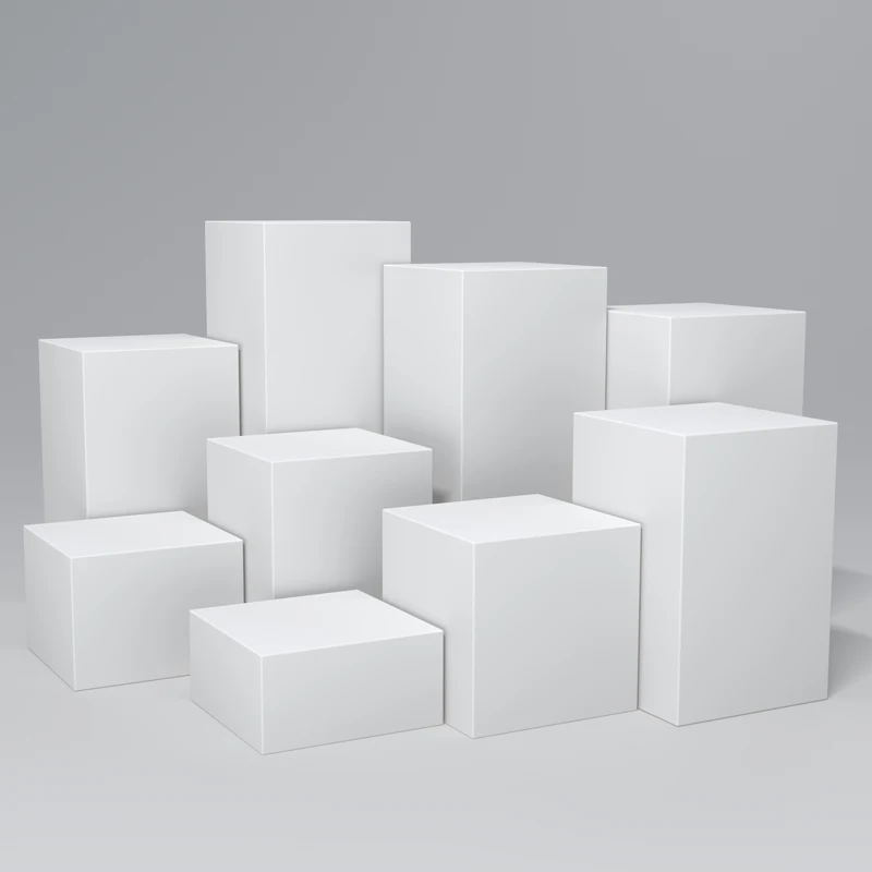 Xinkeda 5 Sided Plexiglass Box White Acrylic Display Rise Clear Square ...