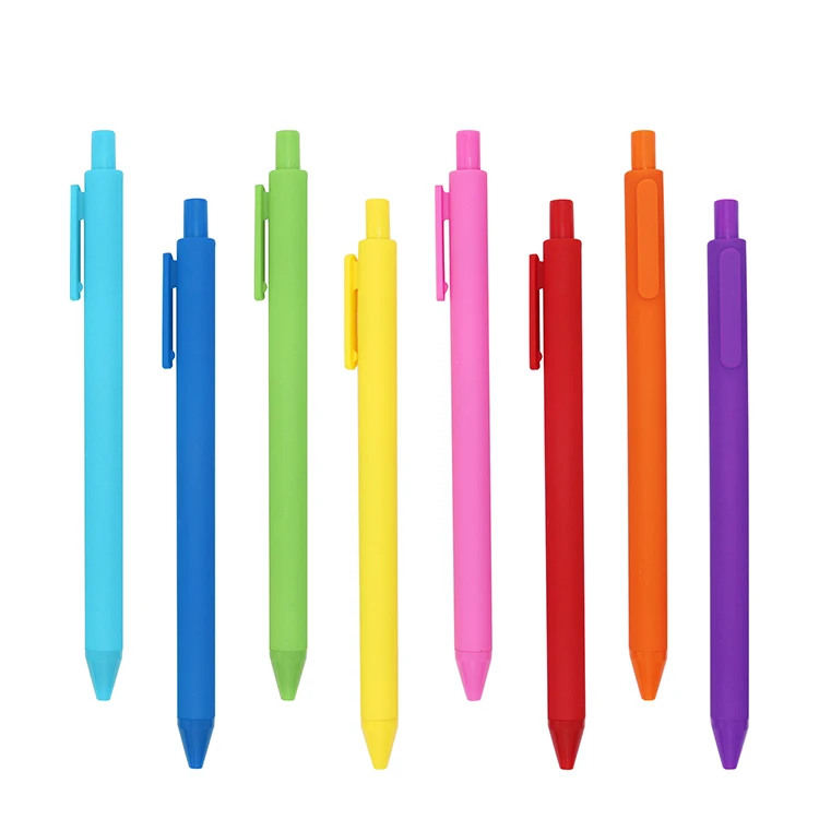 Cheap Multicolored Rubber Coated Ballpoint Pens for Promotions