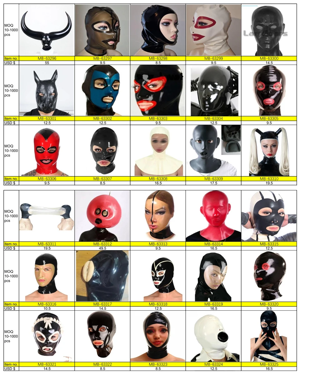 Complete-Type Latex Rubber Wind Hatband Long Nose Nozzle Teeth Gag ...