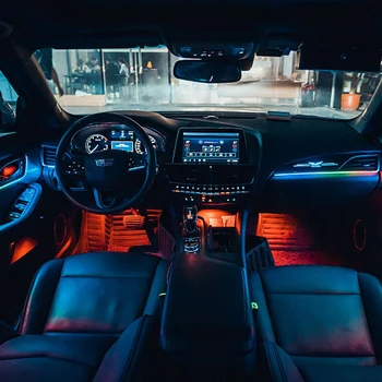 Car Ambient Lighting System Automotive Interior Atmosphere 24 Led ...