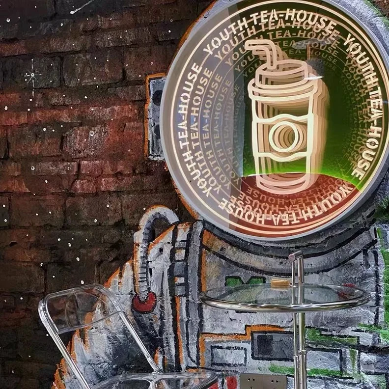 Customized Bar Simple And Modern Abyss Word Thousand Layer Mirror ...