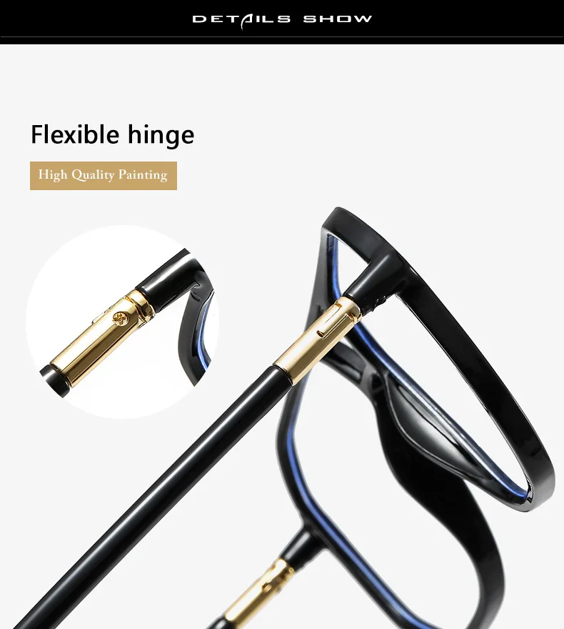 Z3611 Fashion Oversized Glasses Frame Anti Blue Light Glasses Men ...