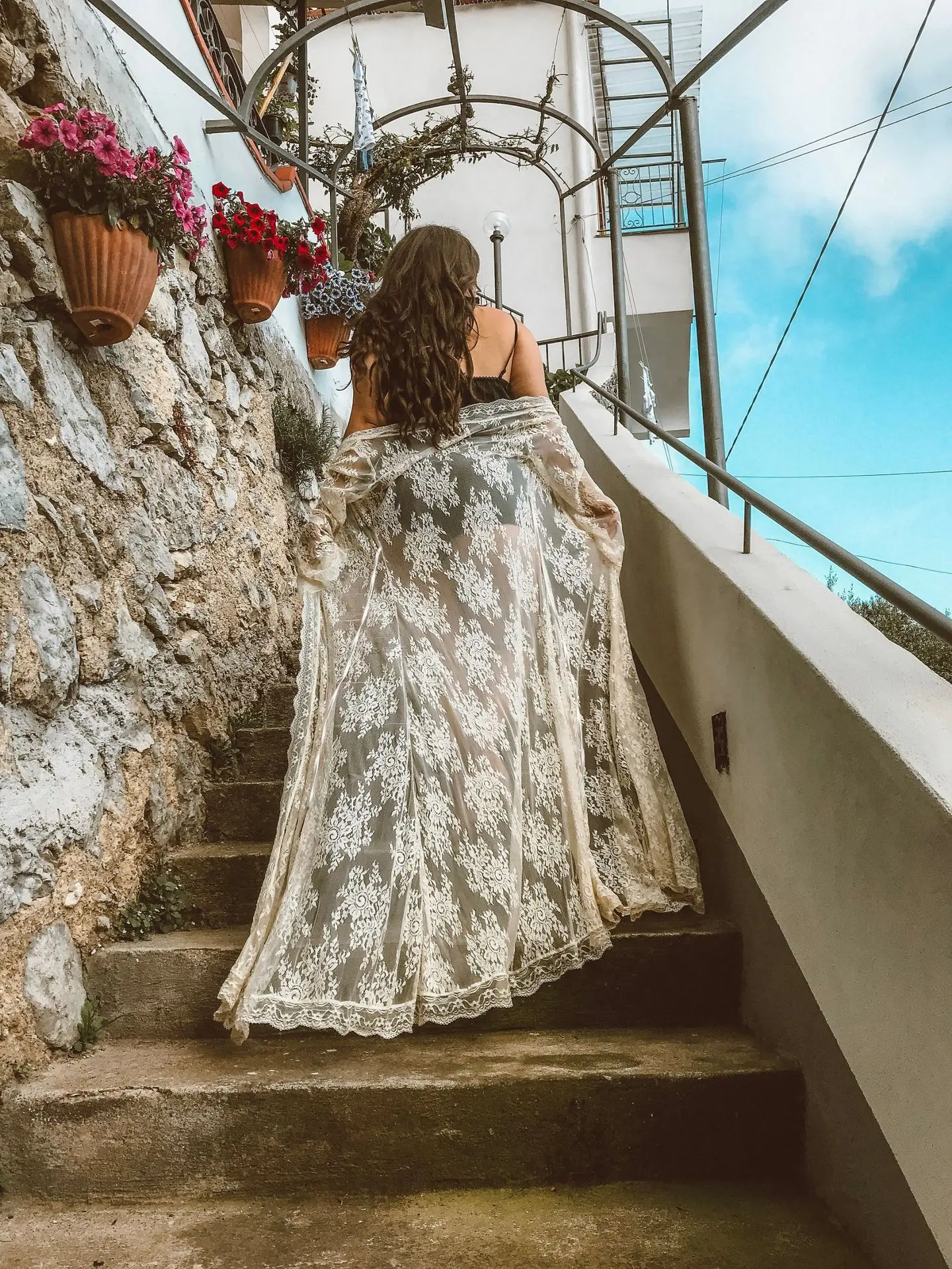 TW Mesh See Through Wavy Lace Loose Beach Cardigan Beach Dress Vacation ...