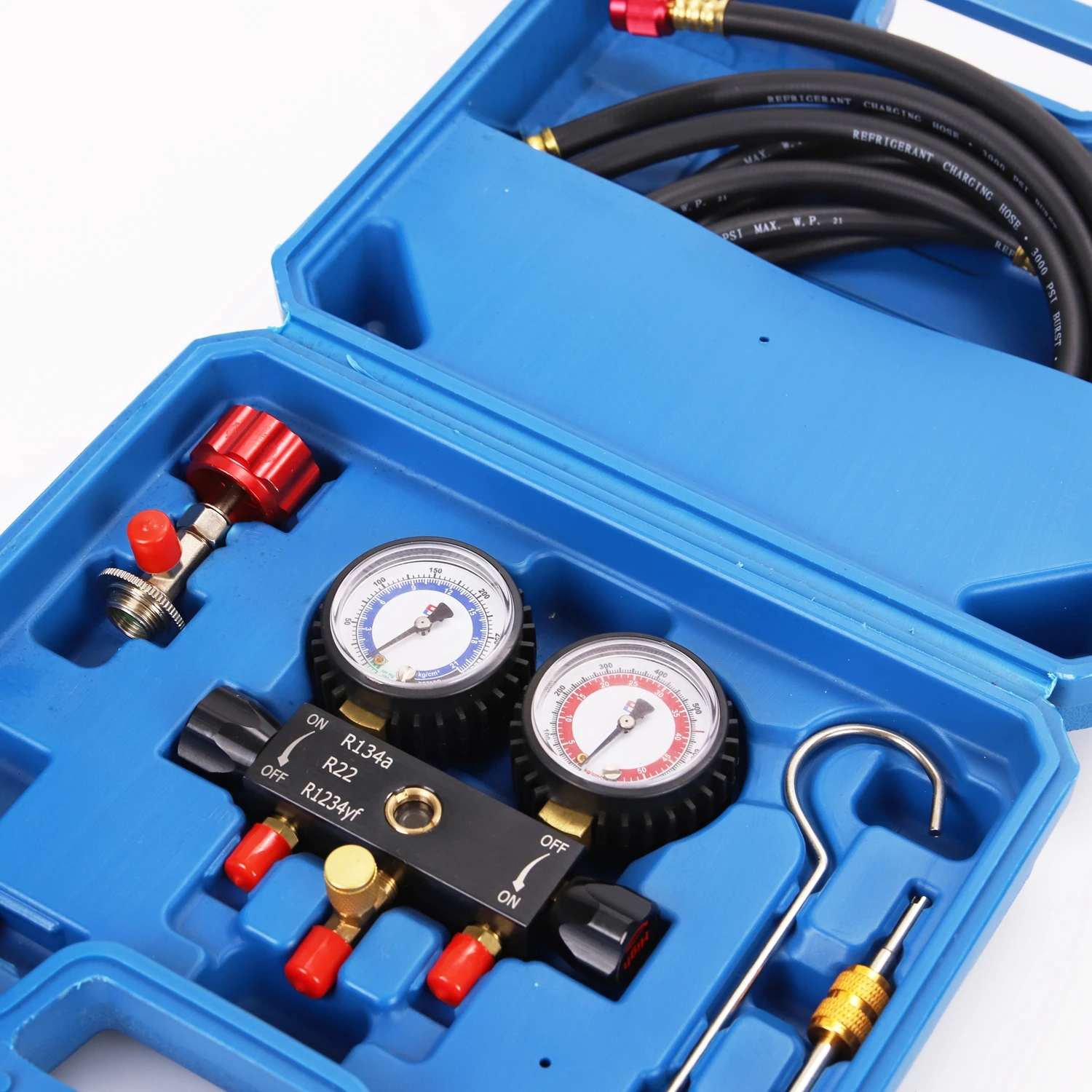 Refrigerant Testing Manifold Gauge Valve Set For Air Conditioner ...