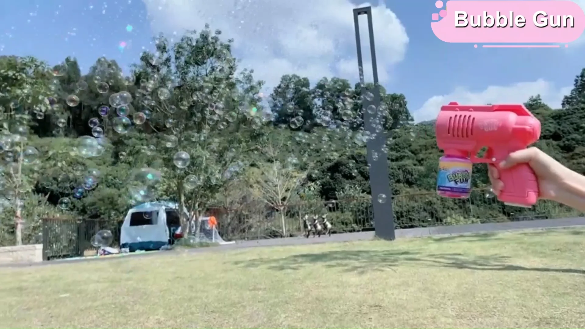 10 Holes Electric Bubble Gun Machine Toy Bubble Launcher Bubble Gun Blower Maker For Kids ...