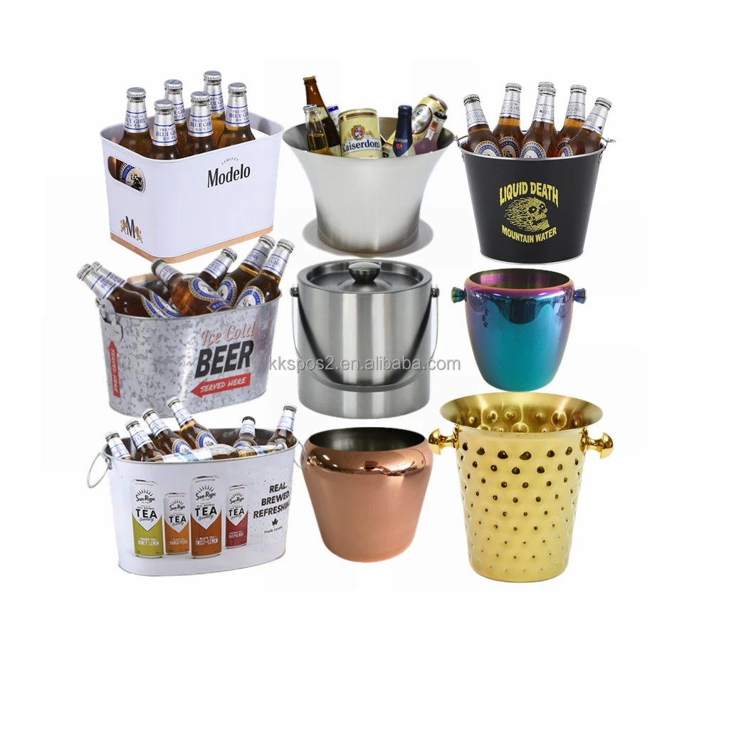 Customized Beer Tub Galvanized Large Ice Bucket Metal Beverage Tub for ...