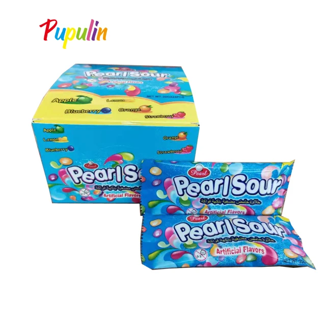 Super Sour Rainbow Colorful Sour Soft Chewy Candy and Sweet Fruity ...
