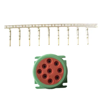 Deutsch 9-pin Sae J1939 Green Male Connector Kit 16-18awg Solid Pins ...