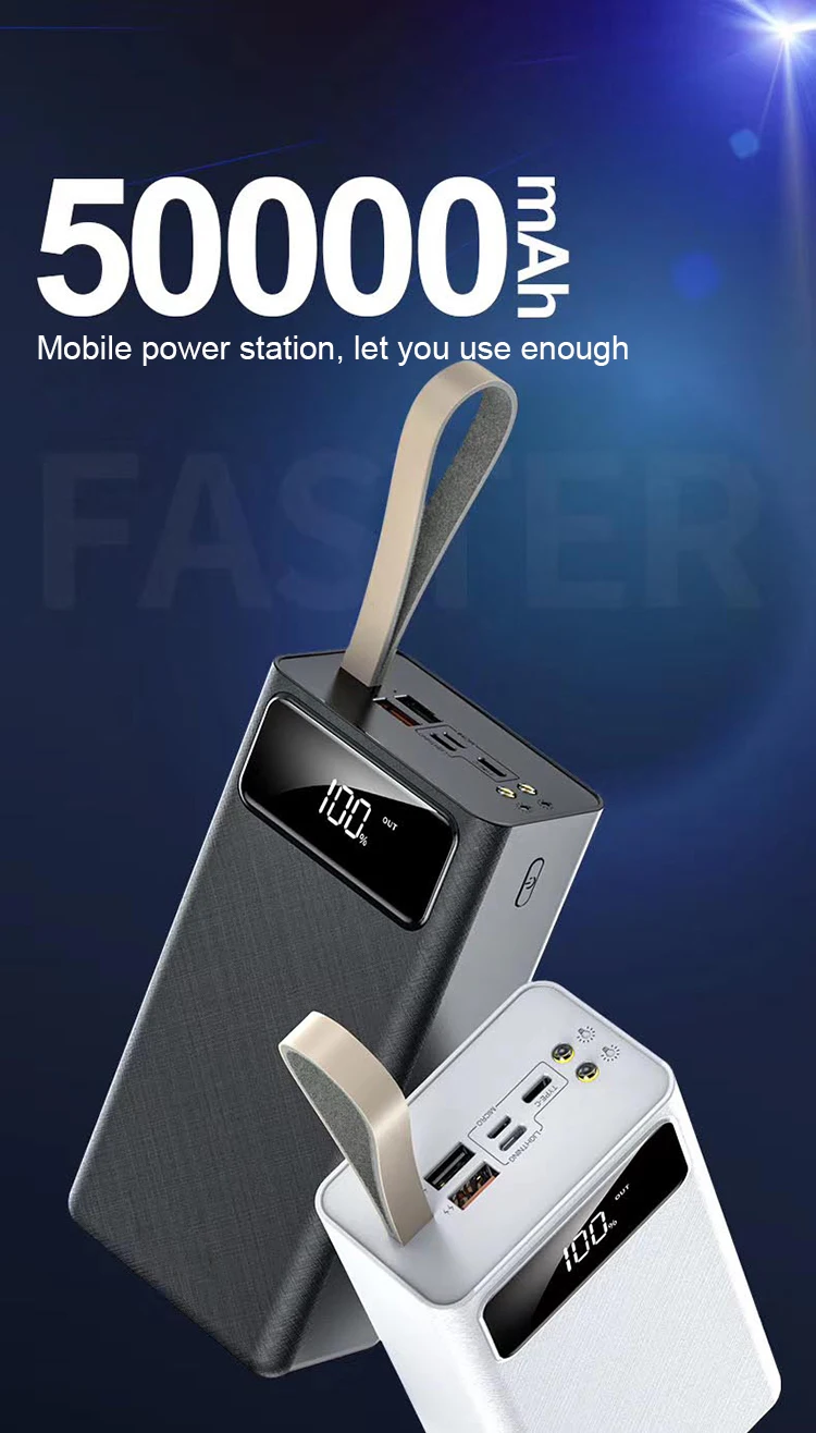 Factory Price Newest Digital Display Power Bank Large Capacity Charging ...