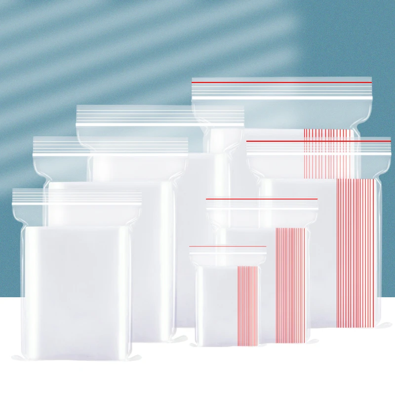 Clear Small Plastic Grip Self Seal Resealable Mini Ziplock Packing Bag ...