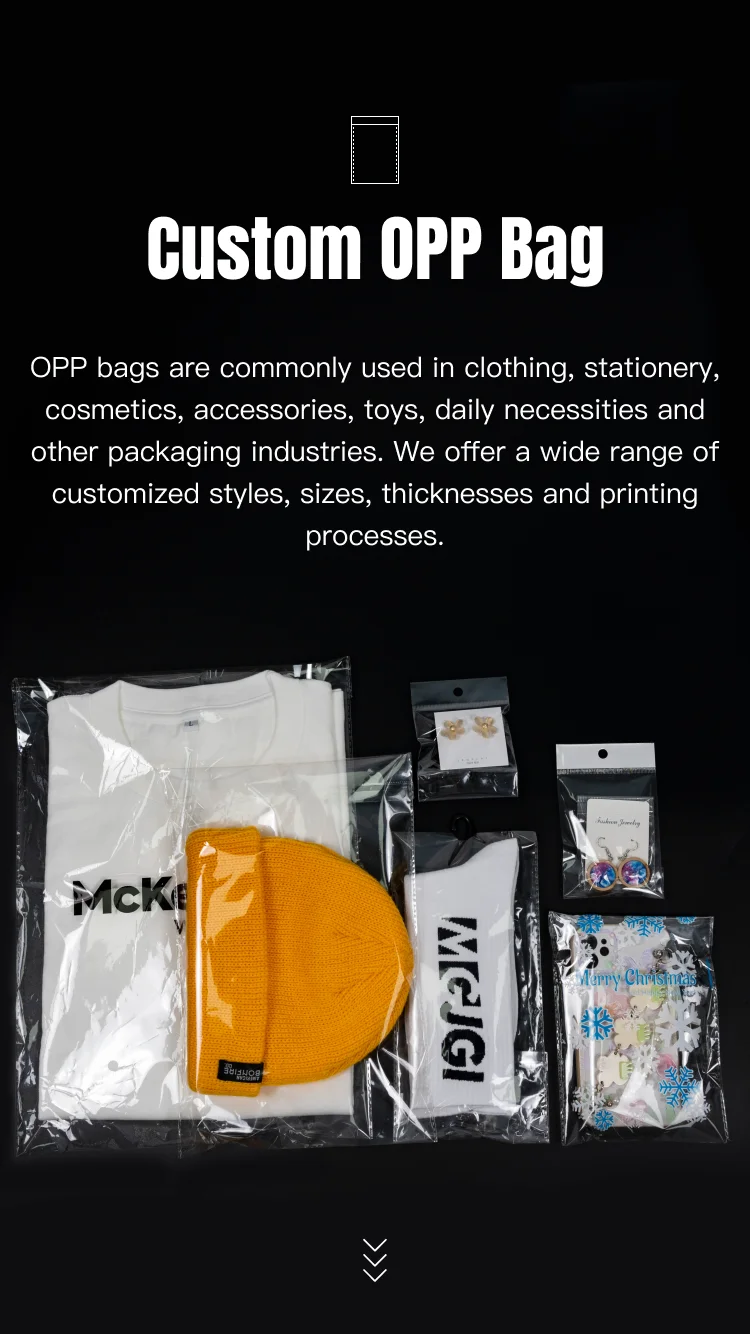 Resealable Transparent Custom Polybag Packaging Clear Plastic Poly Opp ...