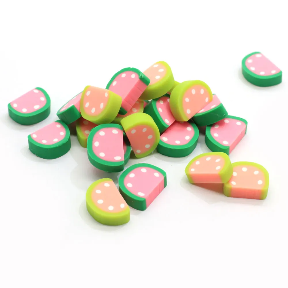 Polymer Clay Beads Mixed Fruit Watermelon Beads Loose Spacer Beads For Jewelry Making Diy ...