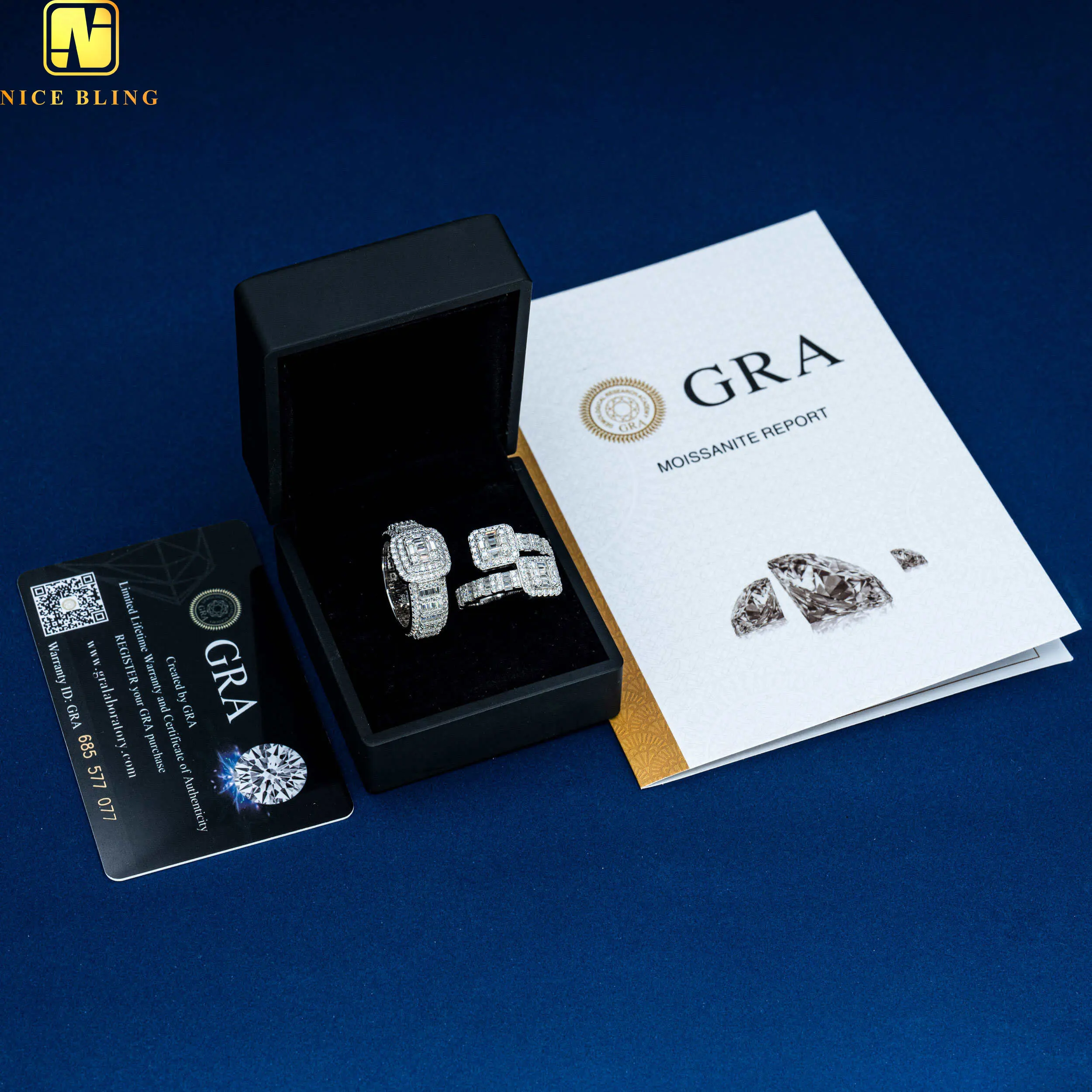 Ready to Ship Men S925 Sterling Silver Real Gold Plated Clawing Set Vvs ...